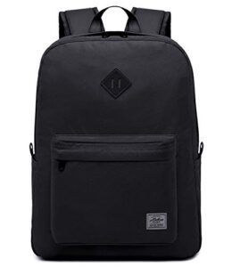 abshoo classic basic lightweight backpack for school water resistant casual daypack backpacks bookbag (black)