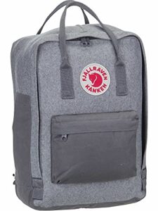 fjällräven 15″ kånken re-wool laptop granite grey one size