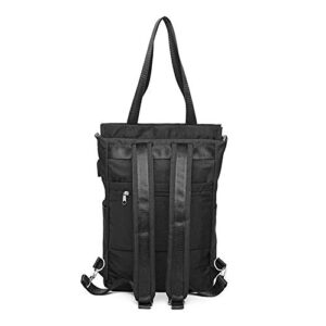 Waterproof Stylish Laptop Backpack Women Korean Oxford Canvas (Black 15.6 inch)