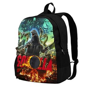 Monster Backpack Lightweight Cartoon Book Bag Shoulders Daypack Casual Fashion With Bottle Side Pockets Bookbag