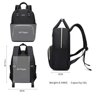 Asenlin Travel Laptop Backpack 15.6 Inch Stylish Water Resistant School Computer Backpack College Fashion Casual Daypack Travel Business Work Backpack for Men Women Black