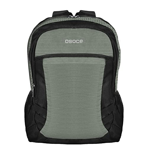 OSOCE Travel Laptop Backpack Durable Water Resistant College School Fits 15.6 Inch Laptop Notebook (2.0 Grey)