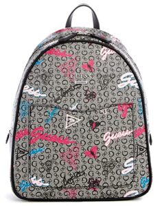 guess women’s stanzler black logo graphic graffiti print backpack