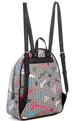 GUESS Women's Stanzler Black Logo Graphic Graffiti Print Backpack