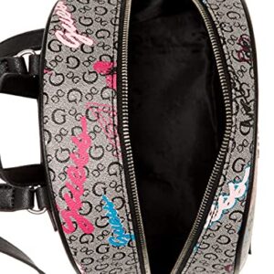 GUESS Women's Stanzler Black Logo Graphic Graffiti Print Backpack