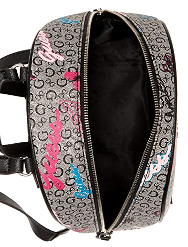 GUESS Women's Stanzler Black Logo Graphic Graffiti Print Backpack