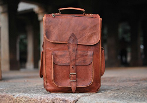 Handmade Genuine Leather Backpacks Laptop Computer Bag for Men Women Gift for Him Her