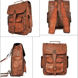 Handmade Genuine Leather Backpacks Laptop Computer Bag for Men Women Gift for Him Her