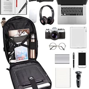 Laptop Backpack ,Men Hard Shell Backpack Business Bag With USB Charging Port Fit 15.6 inch Laptop (Black)