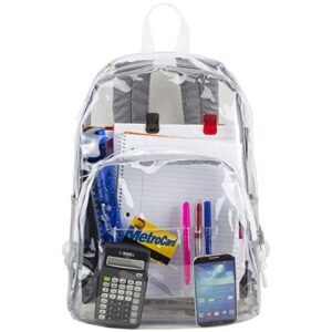 Eastsport Clear Dome Backpack with Adjustable Printed Padded Straps - Gray/Static Dots Print One_Size