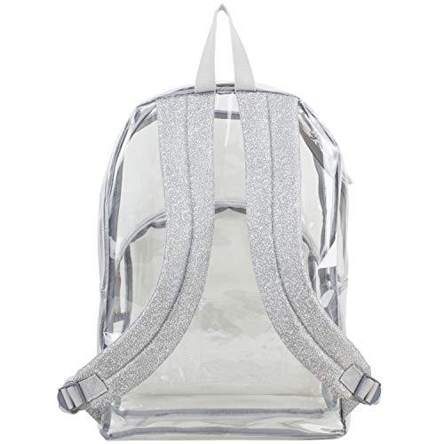 Eastsport Clear Dome Backpack with Adjustable Printed Padded Straps - Gray/Static Dots Print One_Size