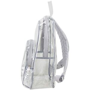 Eastsport Clear Dome Backpack with Adjustable Printed Padded Straps - Gray/Static Dots Print One_Size