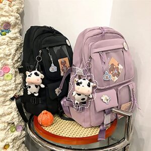 Kawaii Backpack for Girls Bag with Pendant Pins Accessories Cute Aesthetic Backpack Large Capacity Laptop Bag