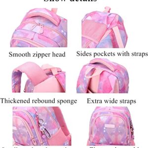 Diamond,Geometric Prints Kids School Backpack,Elementary BookBag Primary Students Daypack for Boys