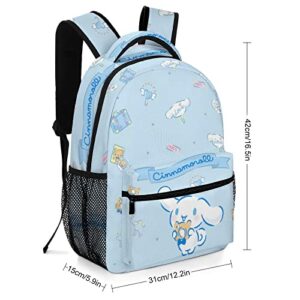 Cinn-amo-roll backpack school bag withe side pokect large suitable for teen boy girl ​hiking camping picnic