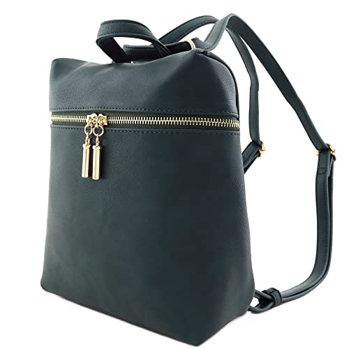 Small Versatile Fashion Crossbody Backpack (Hunter Green)