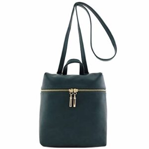 Small Versatile Fashion Crossbody Backpack (Hunter Green)