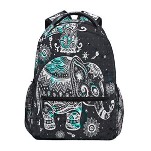 zzkko indian elephant tribal computer backpacks book bag travel hiking camping daypack