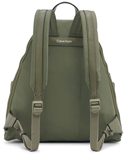 Calvin Klein Women's Shay Organizational Backpack, Dusty Olive, One Size