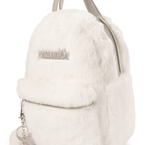 Spencer's White Furry Playboy Mini Backpack