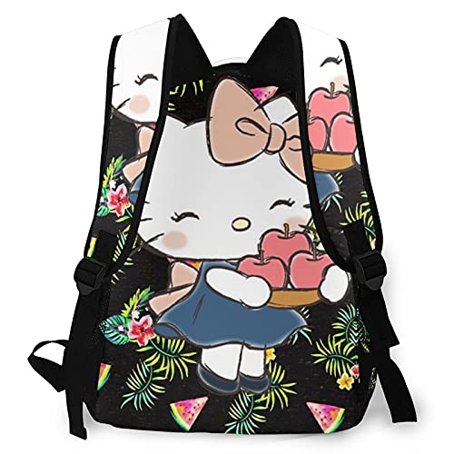 Hello Kitty Backpack College Book Bags Travel Shoulder Notebook Bag