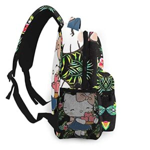 Hello Kitty Backpack College Book Bags Travel Shoulder Notebook Bag