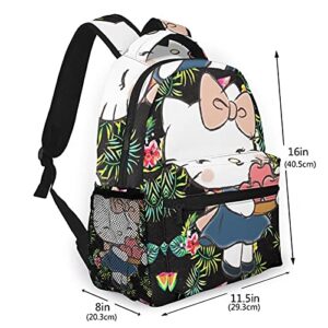 Hello Kitty Backpack College Book Bags Travel Shoulder Notebook Bag