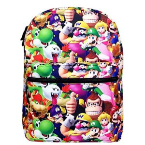 super mario bros 3d all-over print large backpack #nn43719