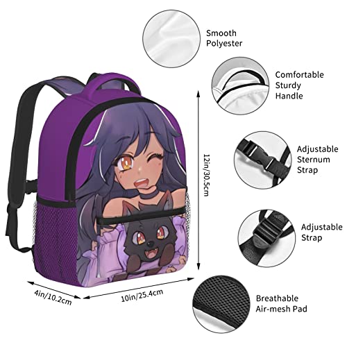 YAOJIAADM Anime Backpack Schoolbag 3D Printed Large Capacity Waterproof Nylon Backpack Adjustable Shoulder Strap Suitable for Travel Picnic Black