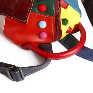 Cute Patchwork Colorful Women Backpack Fashion Cool Book Bag Girl Trendy Knapsack