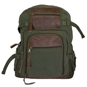 fox outdoor products retro londoner commuter daypack, olive drab