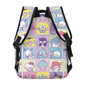 Cartoon Cat Backpack Large Capacity Laptop Bag Casual Travel Daypack