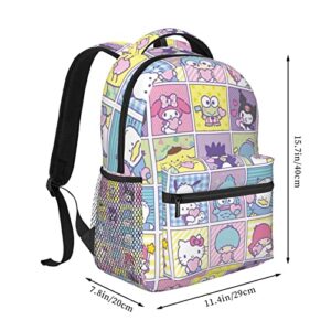 Cartoon Cat Backpack Large Capacity Laptop Bag Casual Travel Daypack