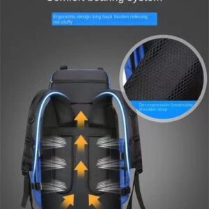 Waterproof Hiking Backpack 90L, Camping Backpack with Rain Cover, High Performance Hiking Mountaineering Backpack (deep blue)