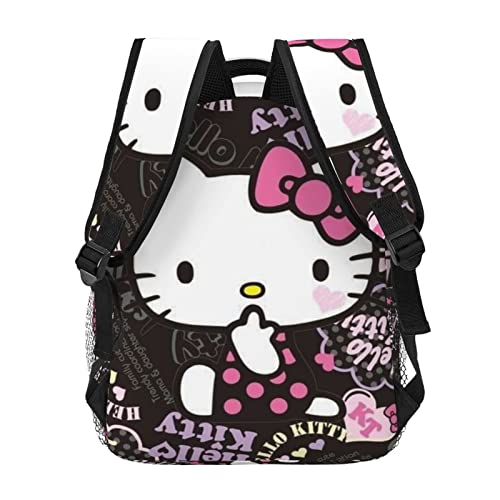 Cartoon Cat Backpack Large Capacity Laptop Bag Casual Travel Daypack