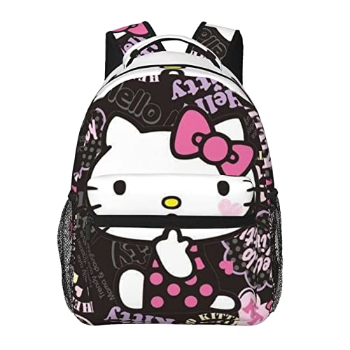 Cartoon Cat Backpack Large Capacity Laptop Bag Casual Travel Daypack