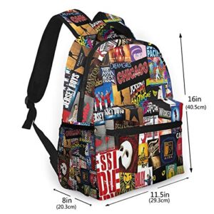 WINTERSUNNY Musical Movie Backpack for Women Men School Book Bags Daypack Laptop Backpacks