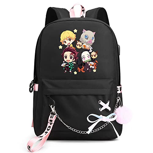 Marketair Anime Backpack School Backpack Laptop Bag Large Casual Daypack BookBag Cosplay Backpack For Girls