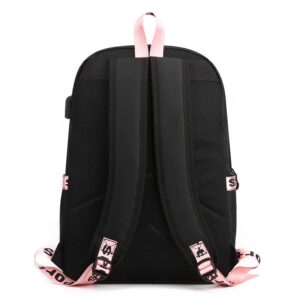 Marketair Anime Backpack School Backpack Laptop Bag Large Casual Daypack BookBag Cosplay Backpack For Girls