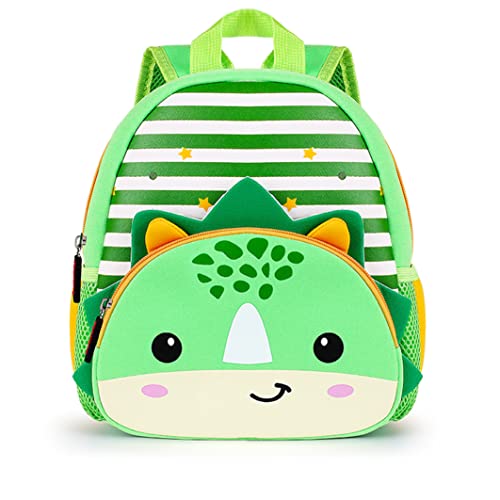 Umtiti Toddler Backpack,Waterproof Preschool Backpack, 3D Cute Animal Cartoon Preschool Backpack for 2-6 Years Girls,Boys.Cute Dinosaur.