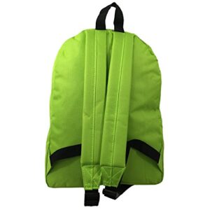 16inch Simple/Basic Backpack Book bag Fluorescent Green