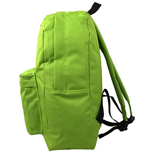 16inch Simple/Basic Backpack Book bag Fluorescent Green