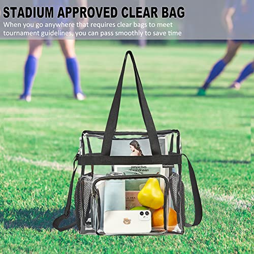 Clear Bag Stadium Approved Clear Mini Backpack Heavy Duty Cold-Resistant Transparent PVC Backpack with Work, Security Travel & Stadium