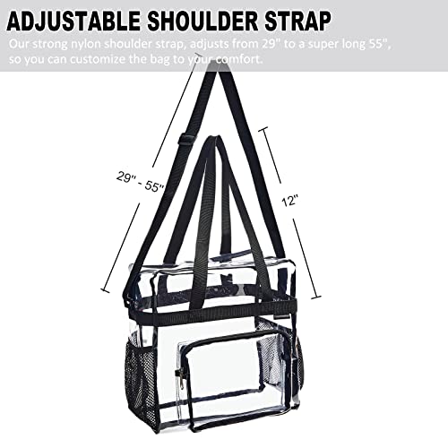 Clear Bag Stadium Approved Clear Mini Backpack Heavy Duty Cold-Resistant Transparent PVC Backpack with Work, Security Travel & Stadium