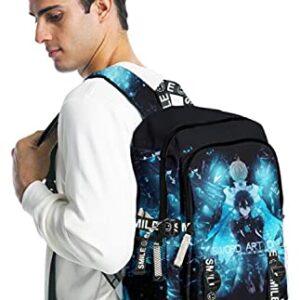 WANHONGYUE Anime Sword Art Online SAO 3D Printed Backpack School Bag Boys Girls Student Laptop Rucksack Casual Daypack Bookbag 1157/9