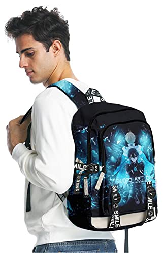 WANHONGYUE Anime Sword Art Online SAO 3D Printed Backpack School Bag Boys Girls Student Laptop Rucksack Casual Daypack Bookbag 1157/9