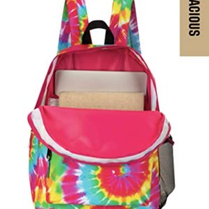 Dickies Freshman Backpack Classic Logo Water Resistant Casual Daypack for Travel Fits 15.6 Inch Notebook (Pink Tie Dye)