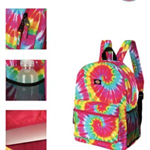 Dickies Freshman Backpack Classic Logo Water Resistant Casual Daypack for Travel Fits 15.6 Inch Notebook (Pink Tie Dye)