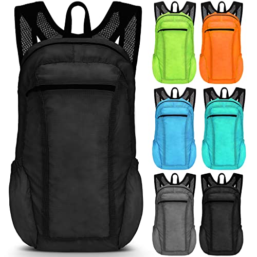 Dunzy 6 Pcs Lightweight Backpack Waterproof Hiking Travel Backpack Foldable Outdoor Camping Daypack for Men Women 6 Colors