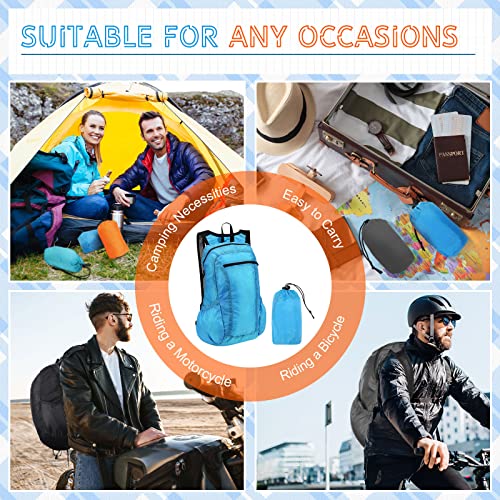 Dunzy 6 Pcs Lightweight Backpack Waterproof Hiking Travel Backpack Foldable Outdoor Camping Daypack for Men Women 6 Colors